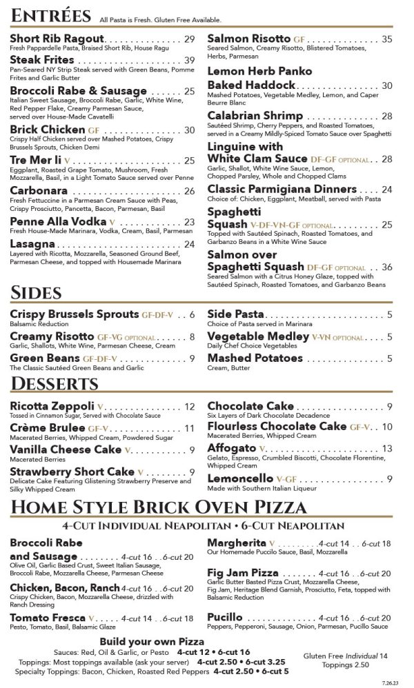 Menu – The Ritz on Union