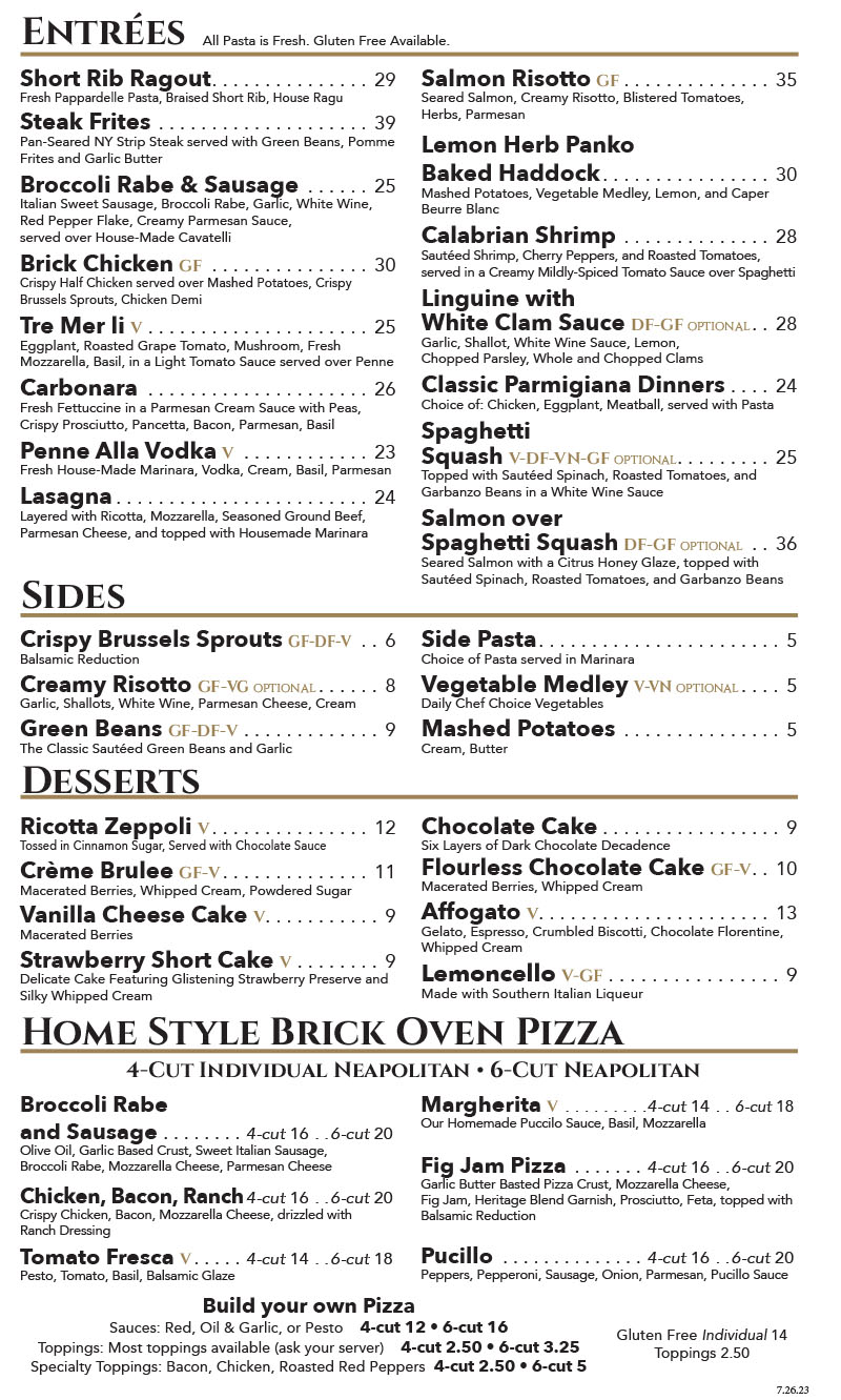 Menu – The Ritz on Union