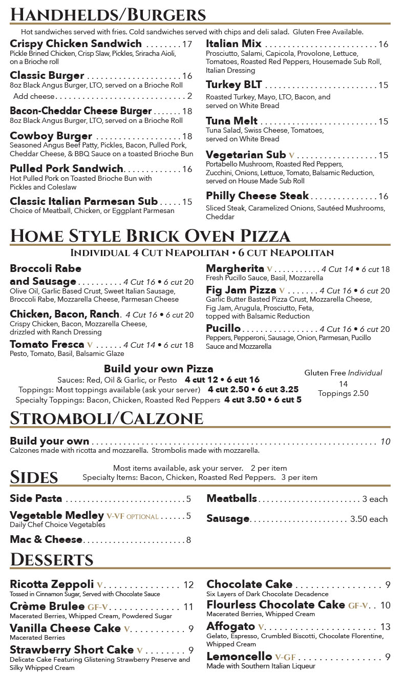 Menu – The Ritz on Union