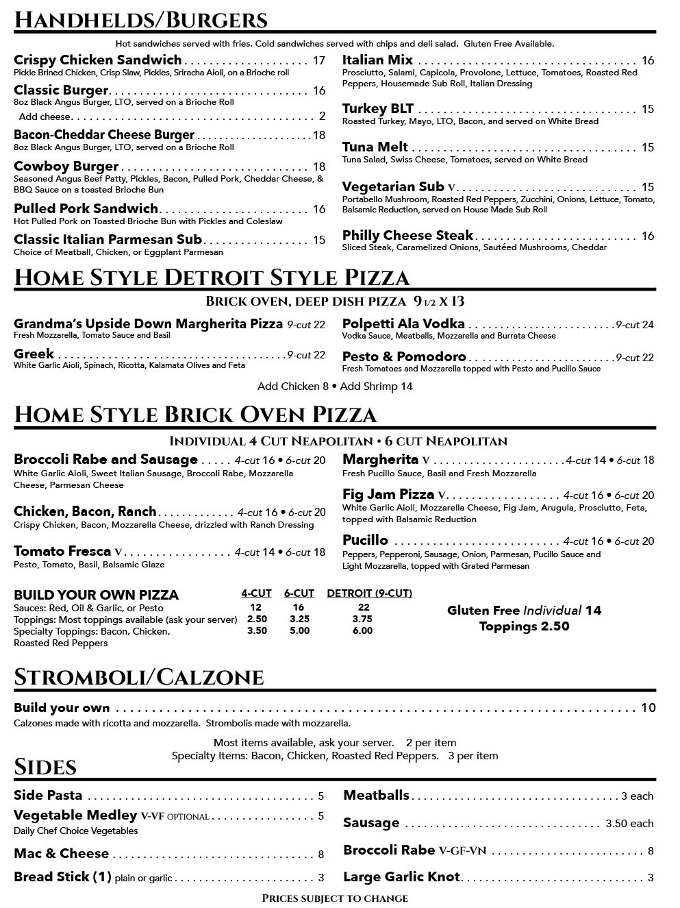 Menu – The Ritz on Union