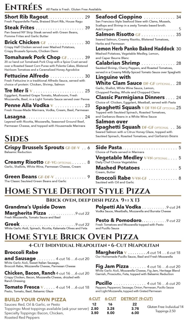 Menu – The Ritz on Union