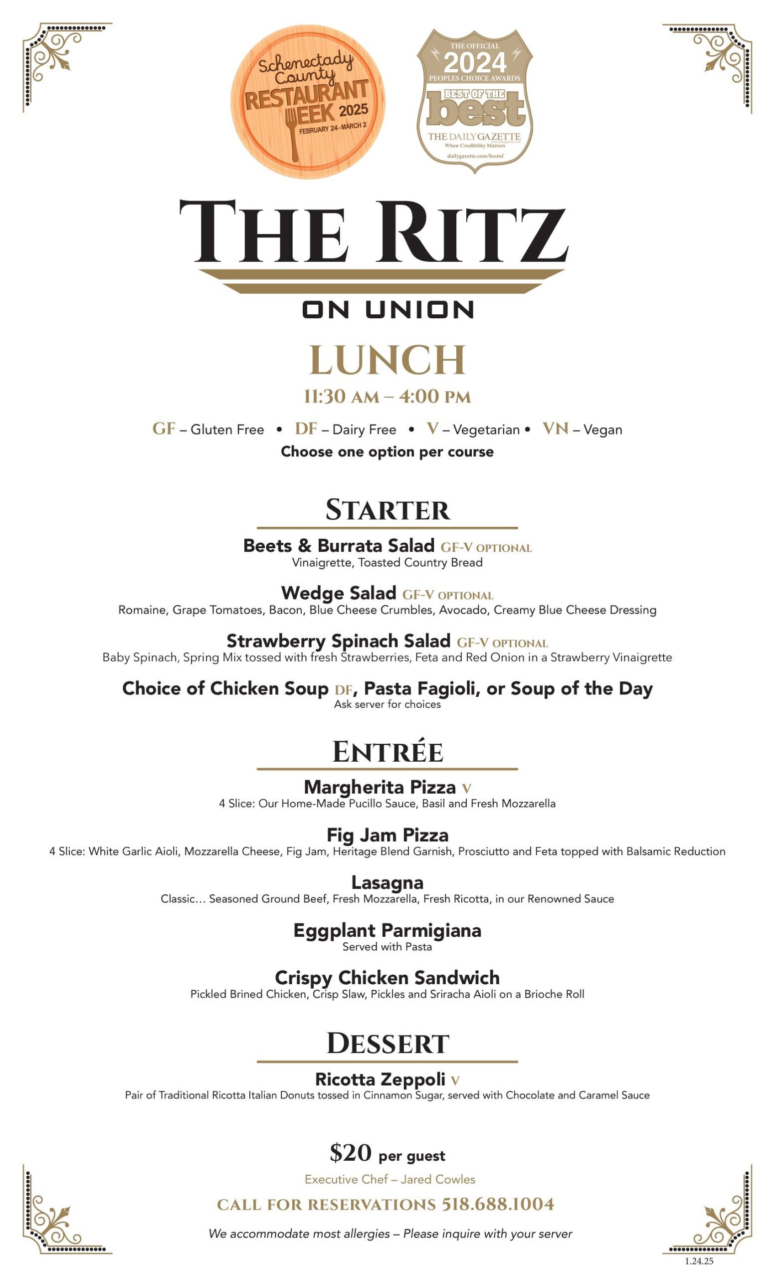 The Ritz on Union – Restaurant | Schenectady NY