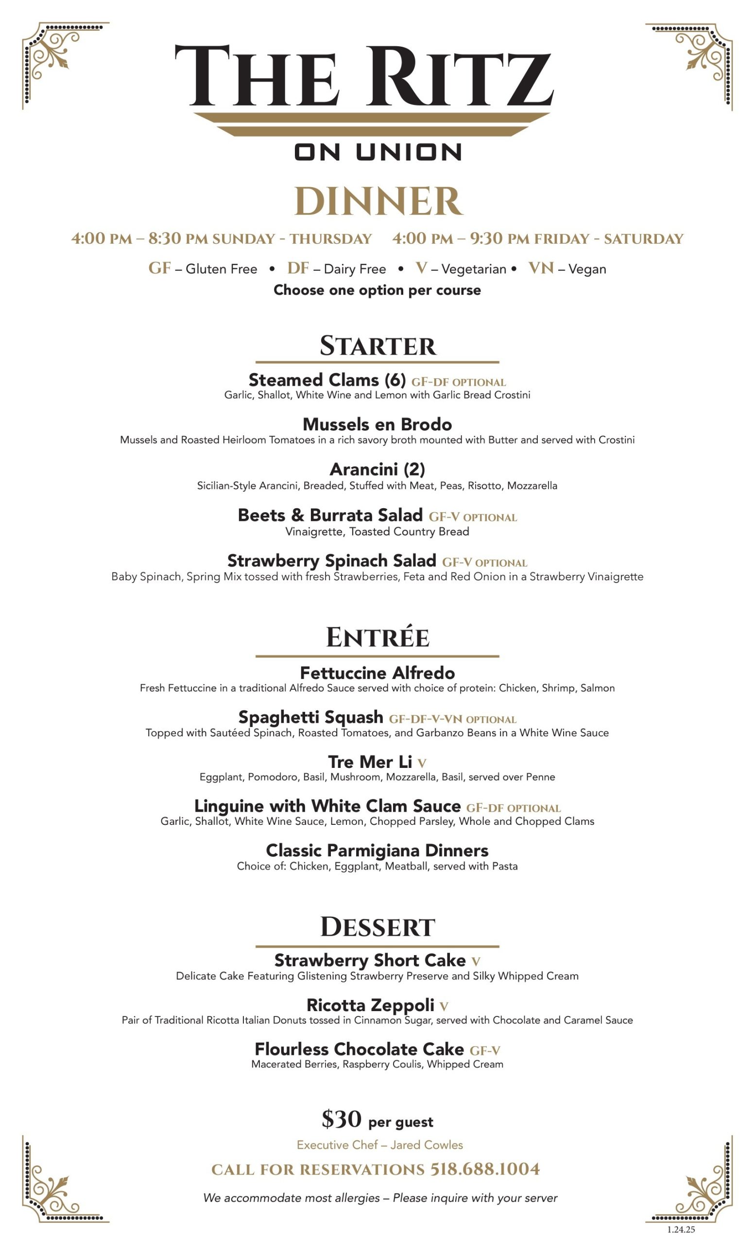 The Ritz on Union – Restaurant | Schenectady NY